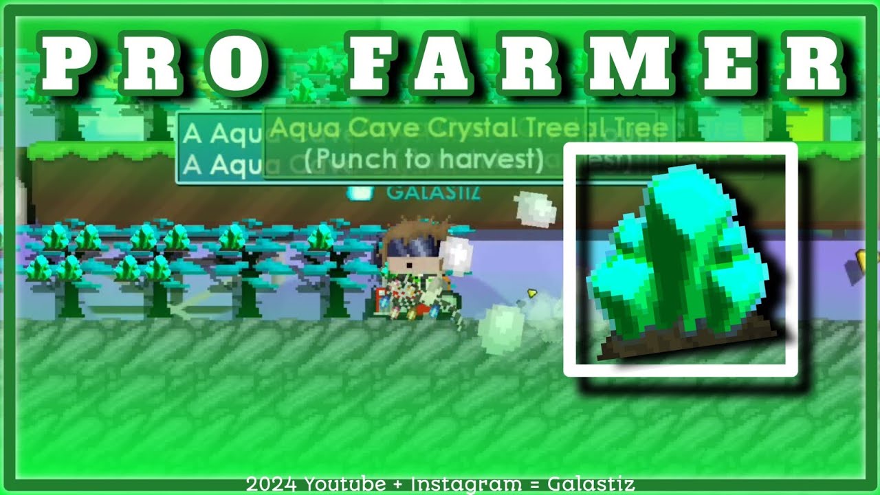 Tanpa Guild Potion Farming Aqua Cave Crystal 🗿 Pro Farmer Growtopia ...