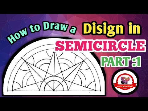 How to Draw a Disign in Semicircle |અર્ધવર્તુળમાં ભાત ચિત્ર કેવી રીતે ...
