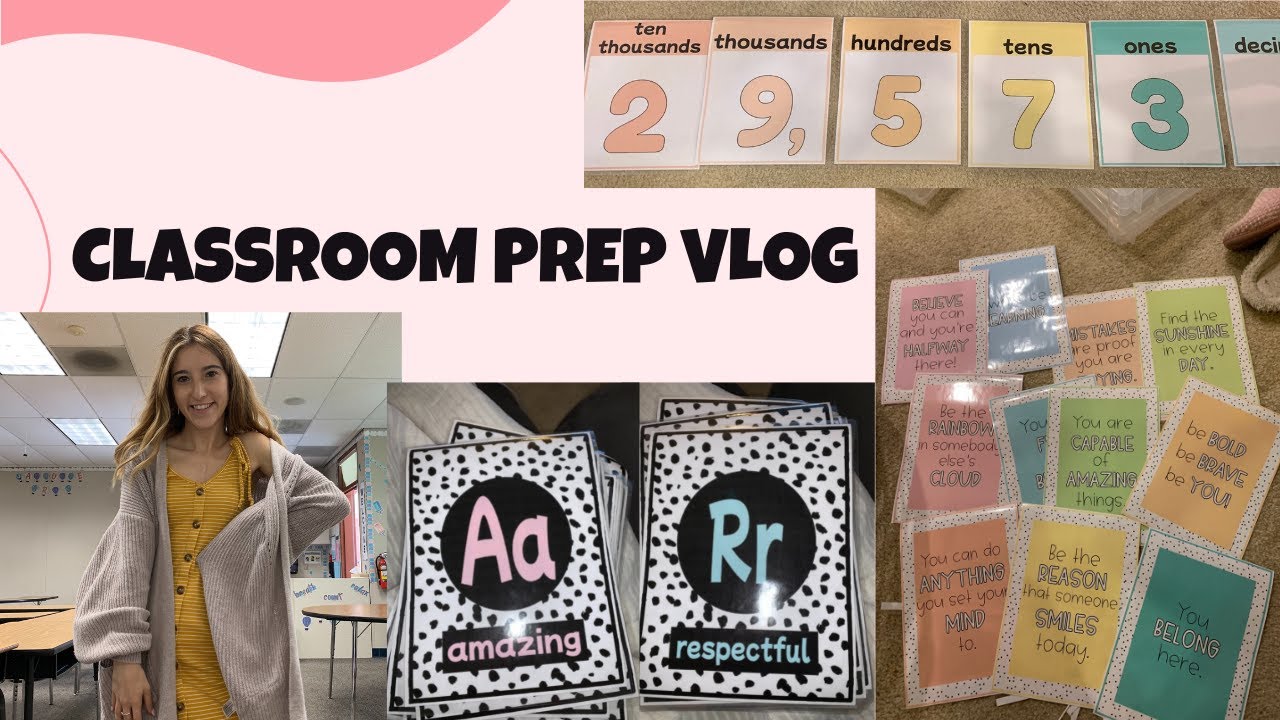 CLASSROOM PREP VLOG | first year teacher vlogs - YouTube