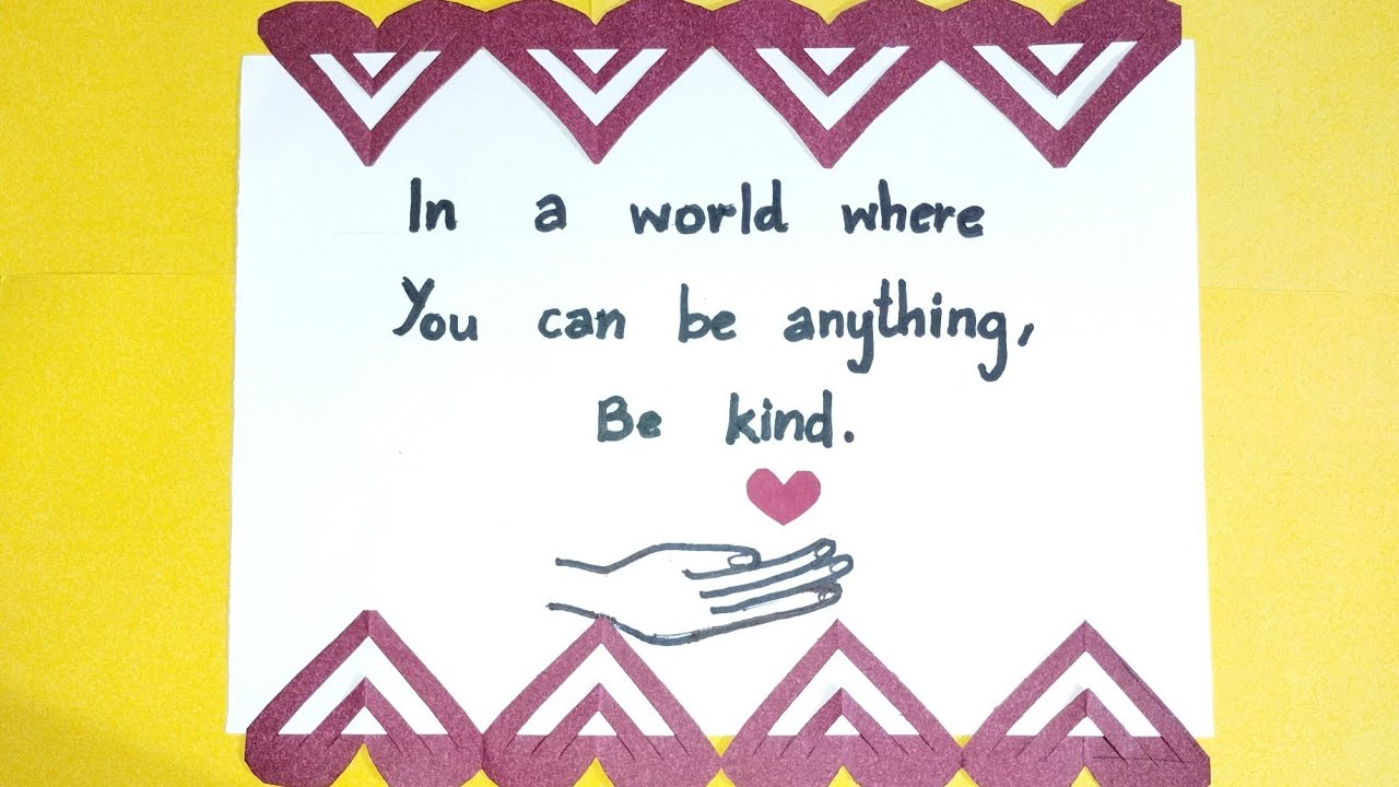 chart border idea || Quote || Be Kind || - YouTube