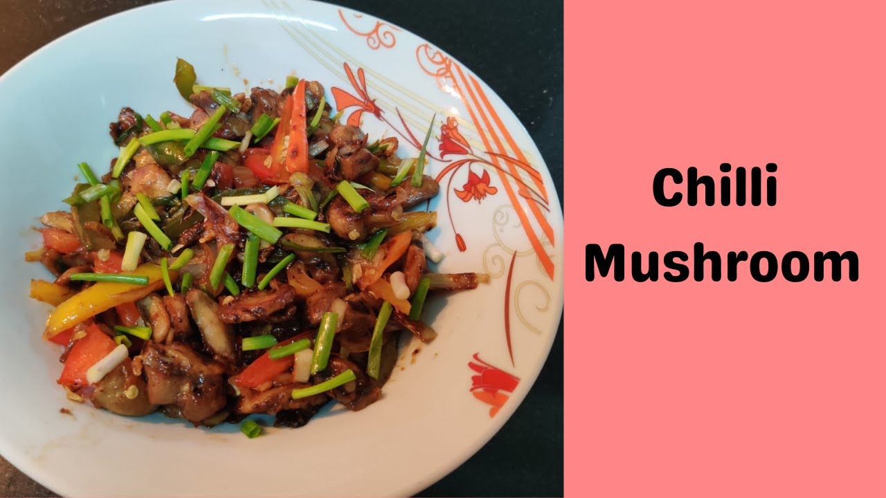 Chilli Mushroom Dry / Mushroom Chilli ( No Deep Fry ) - YouTube