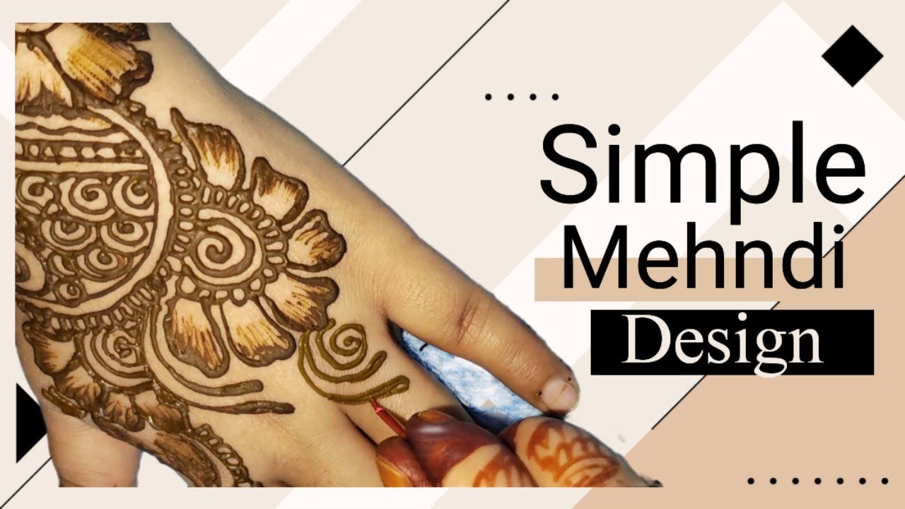 Simple Mehdi Design |Quick Mehndi Design - YouTube