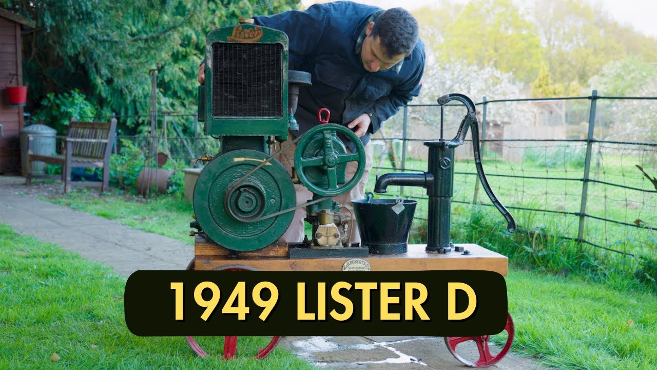 1949 Lister D Stationary Engine - YouTube