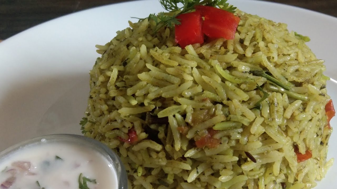 Kothimeera Tomato Rice | Coriander Tomato Rice | Kothimeera Rice Recipe ...