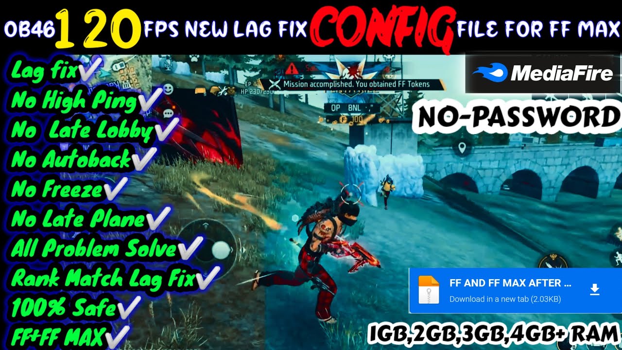 🍁FREE FIRE AND FREE FIRE MAX NEW LAG FIX CONFIG FILE TODAY ‼️ 120 FPS ...