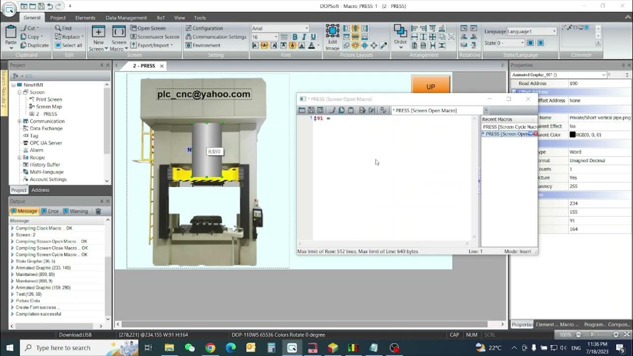 Delta HMI Macro animation #Macro #Delta - YouTube