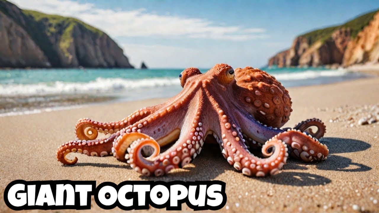 Giant Octopus Stranded on Beach – Real Life Kraken 🐙😱 - YouTube