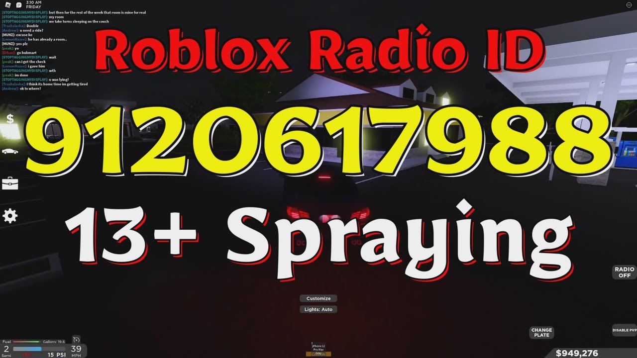Spraying Roblox Radio Codes/IDs - YouTube