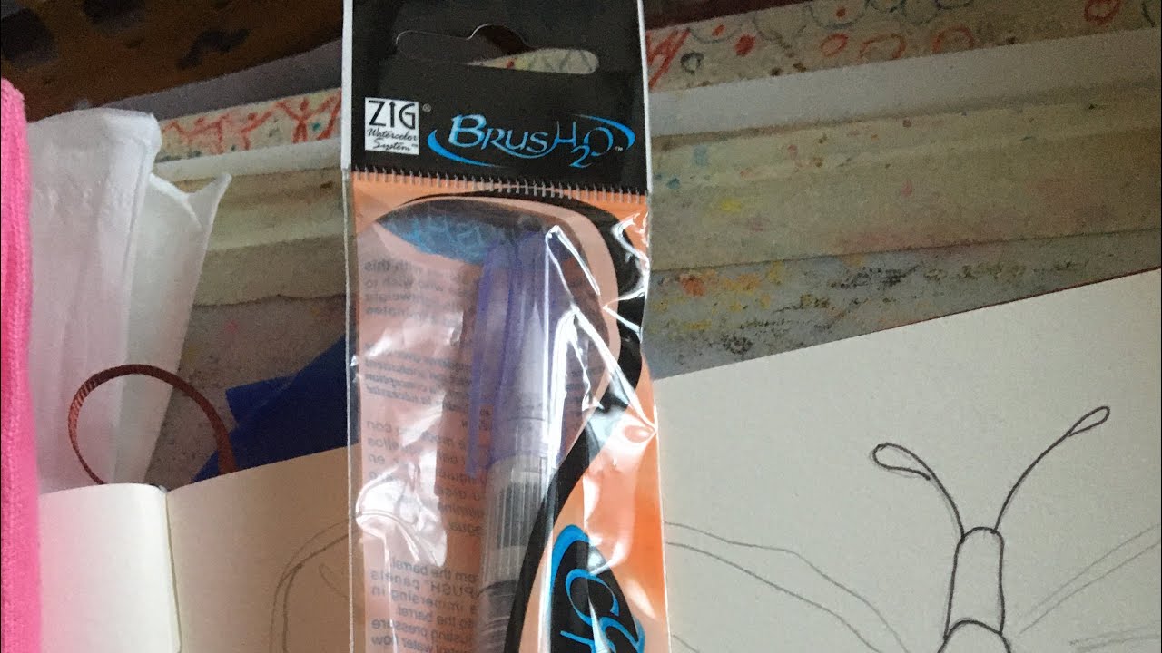 First look and impressions of the zig #Kuretake large tip water brush | warning ⛔️ it’s not good ...