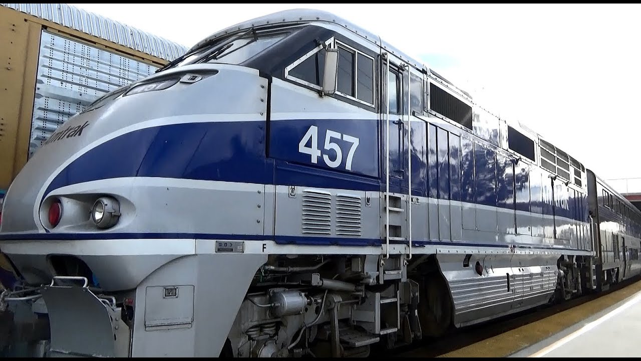 AMTRAK CALIFORNIA SURFLINER gleaming trainset with F59PHI #457 at ...