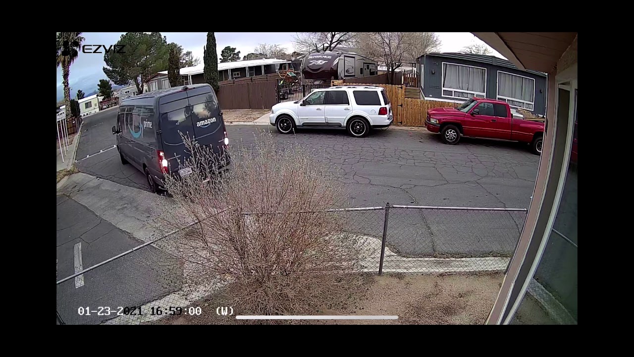 Amazon Prime driver hit and run on fence - YouTube
