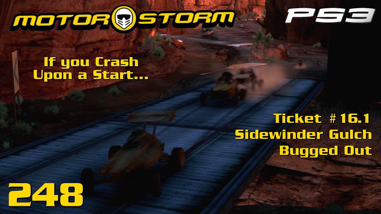 MotorStorm (2006) PS3 Sidewinder Gulch - Buggy (Ticket 16.1) - YouTube