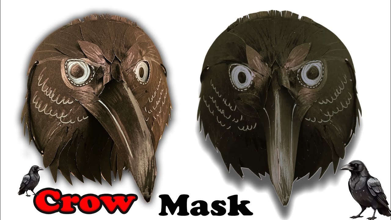 crow mask making | crow mask craft | bird mask | bird mask craft ...