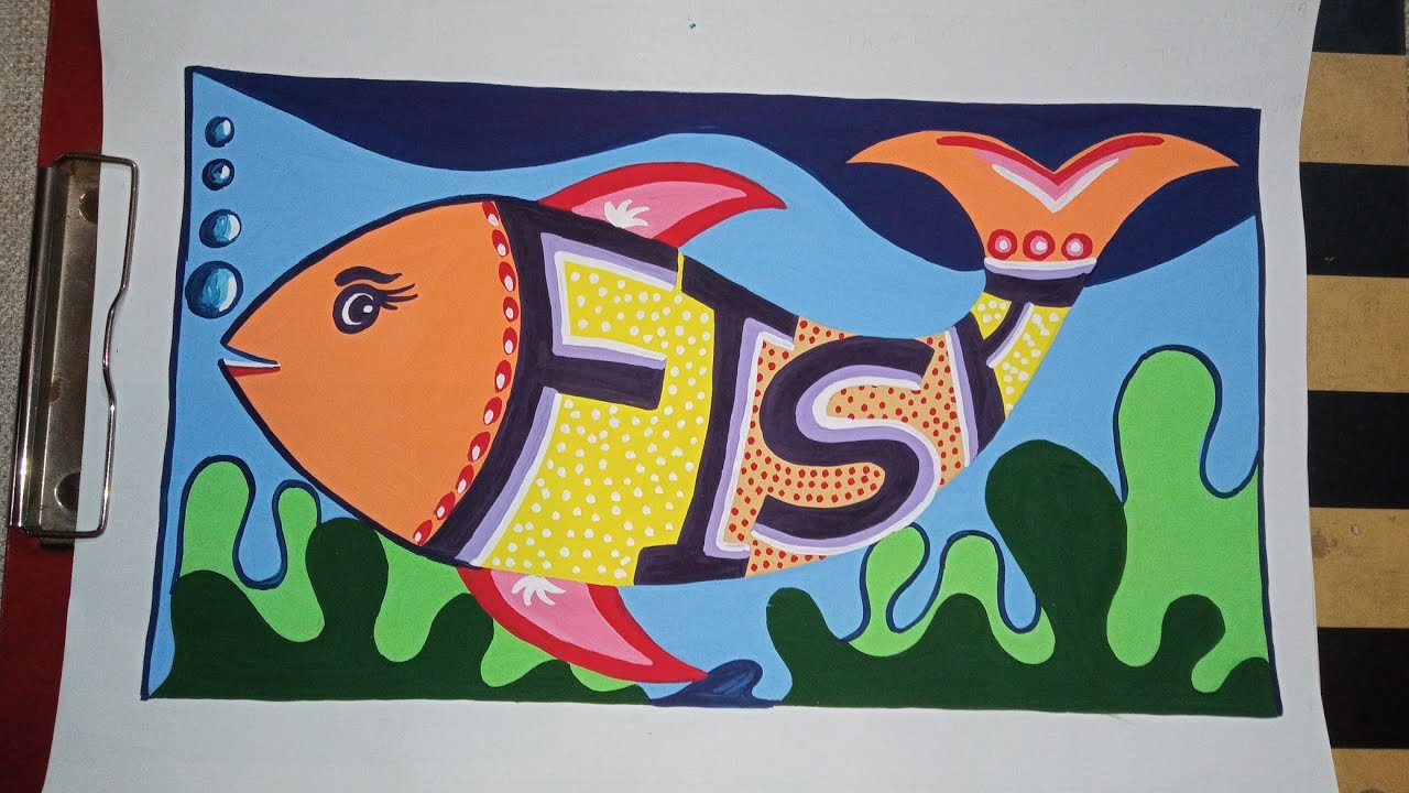 Letter Writing Drawing For Elementary & Intermediate Exam |Fish Letter ...