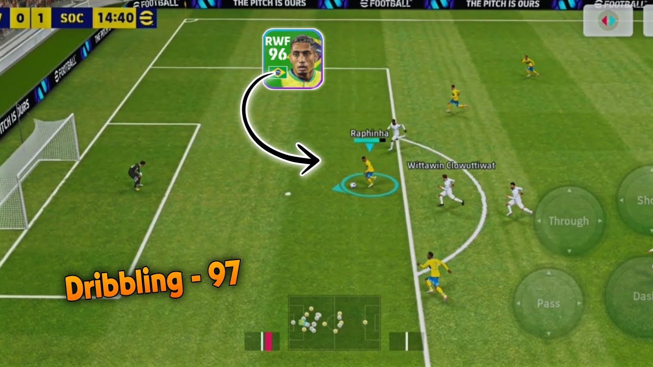 Raphinha brazil card 97 dribbling | efootball 2024 - YouTube