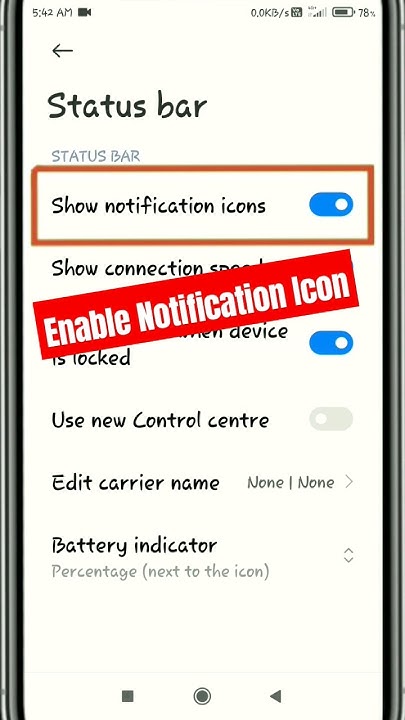 Notification Icon Not Showing | How To Enable Show Notification Icon #notification #android # ...