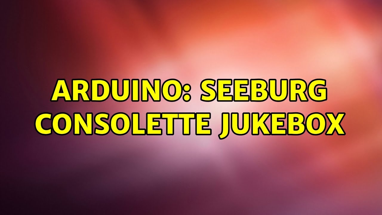 Arduino: Seeburg Consolette Jukebox - YouTube