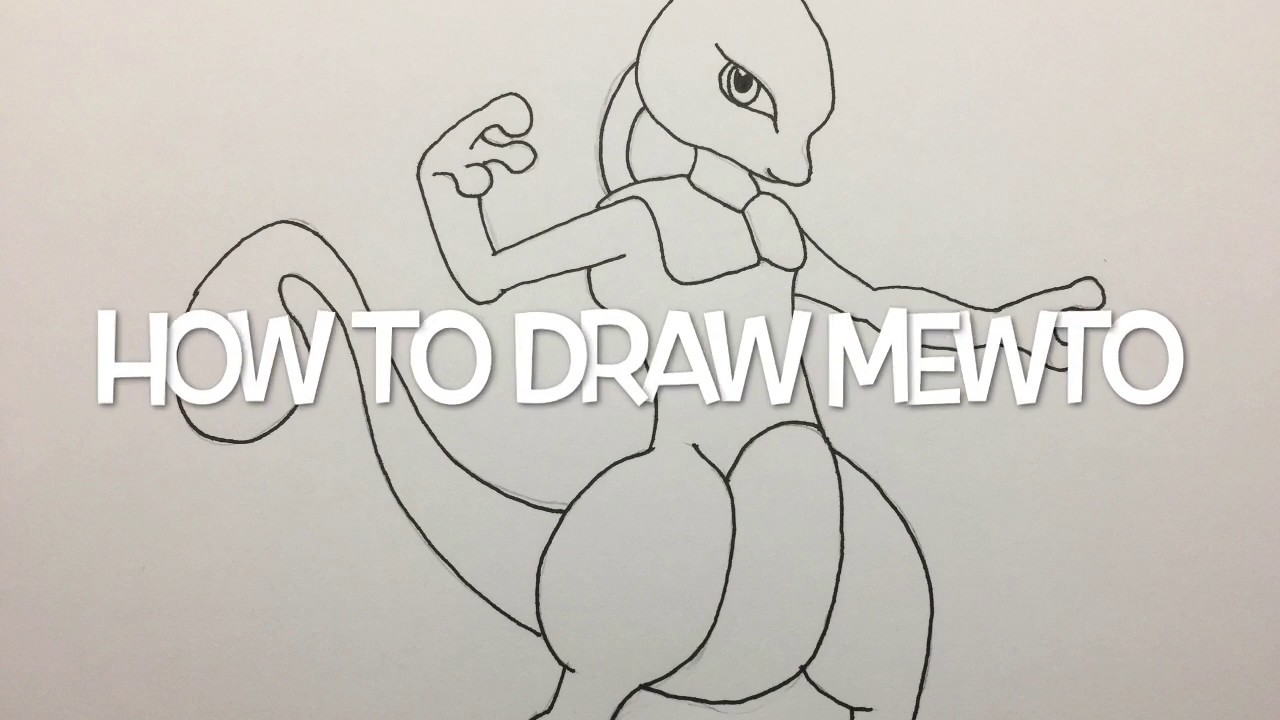 How To Draw Mewto - YouTube