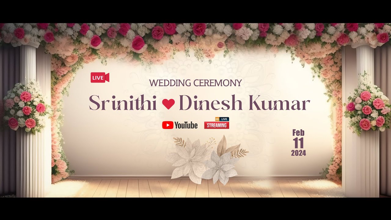 Srinithi 💕 Dinesh Kumar | Wedding Ceremony | LIVE #FOTOBOX - YouTube