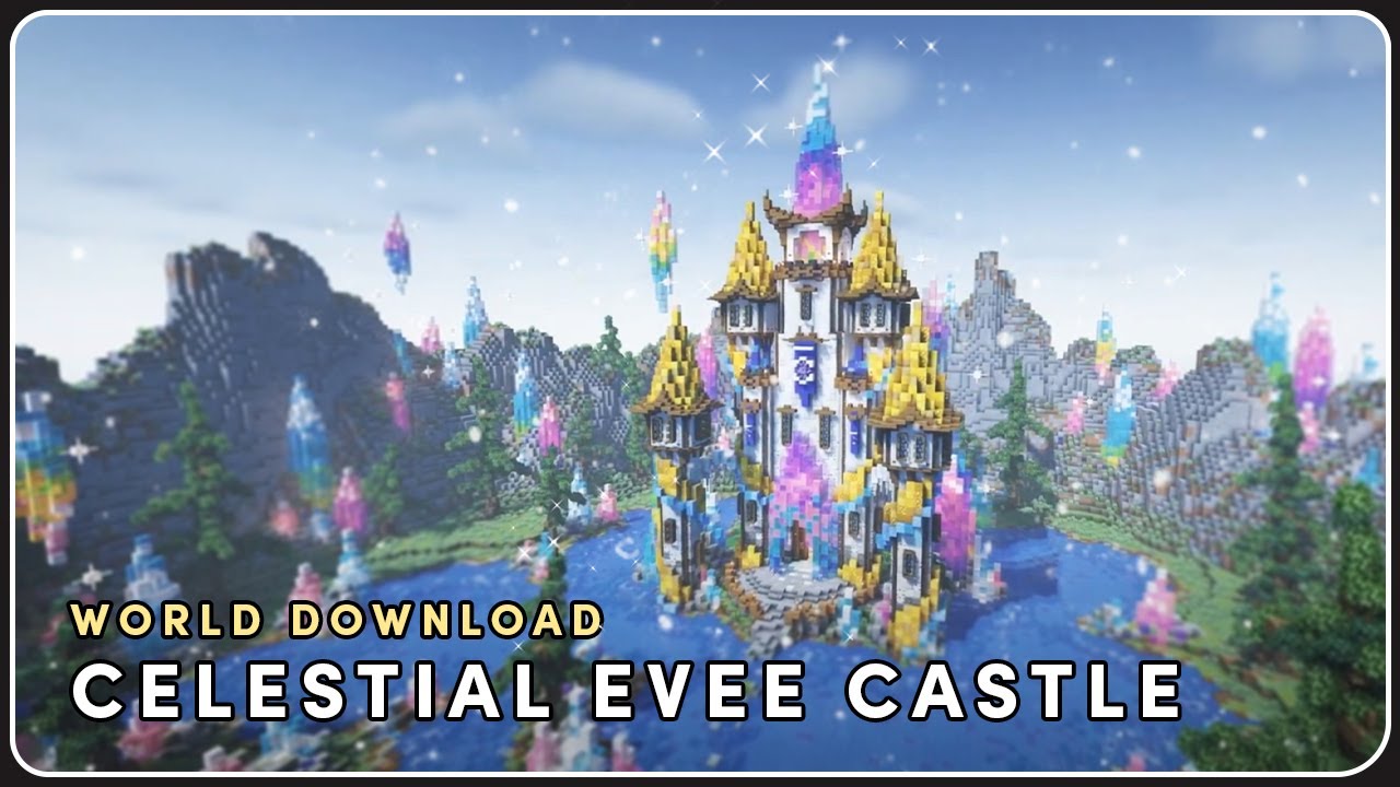 Celestial Crystal Castle of Evee | Minecraft Build Showcase - YouTube