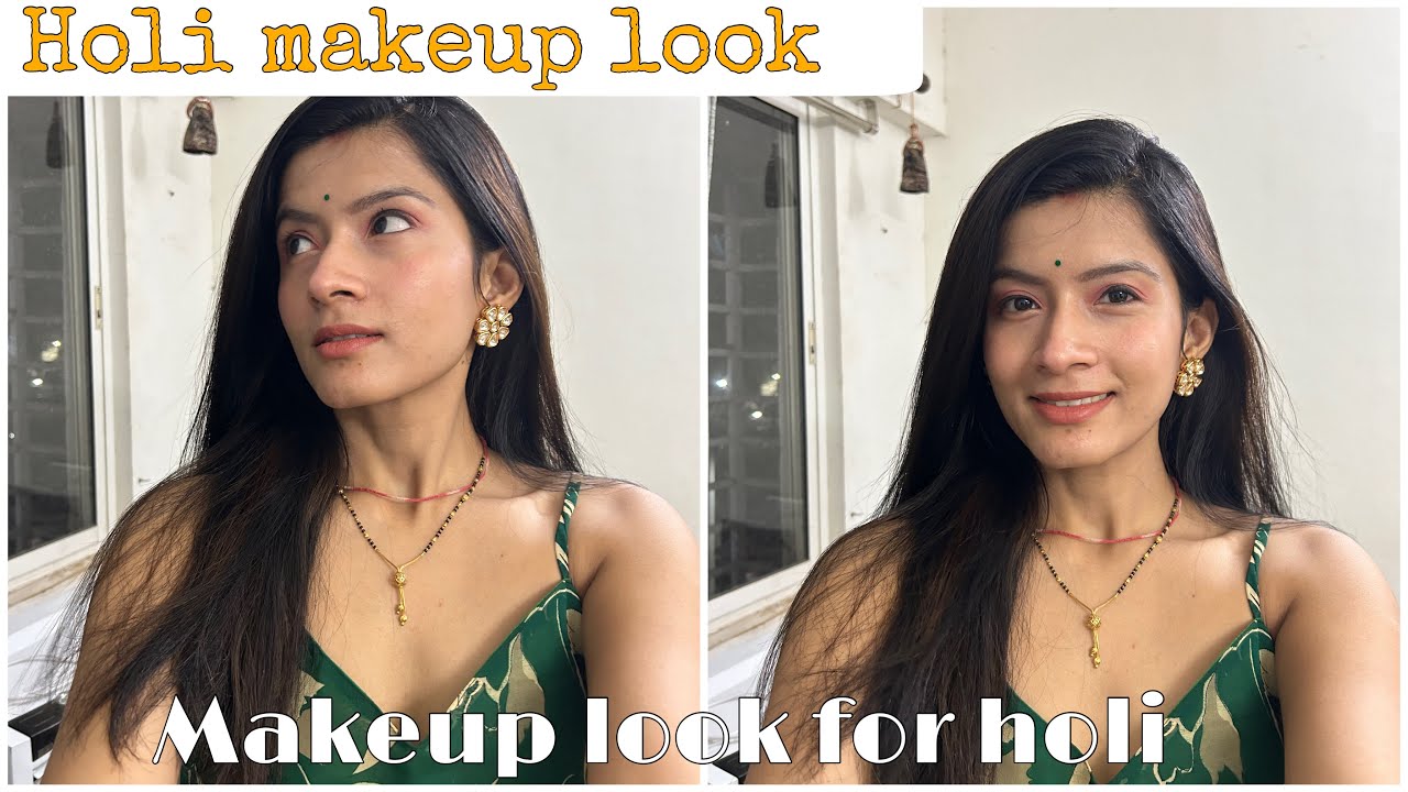 Holi makeup look//makeup look for holi//easy holi makeup look//easy ...