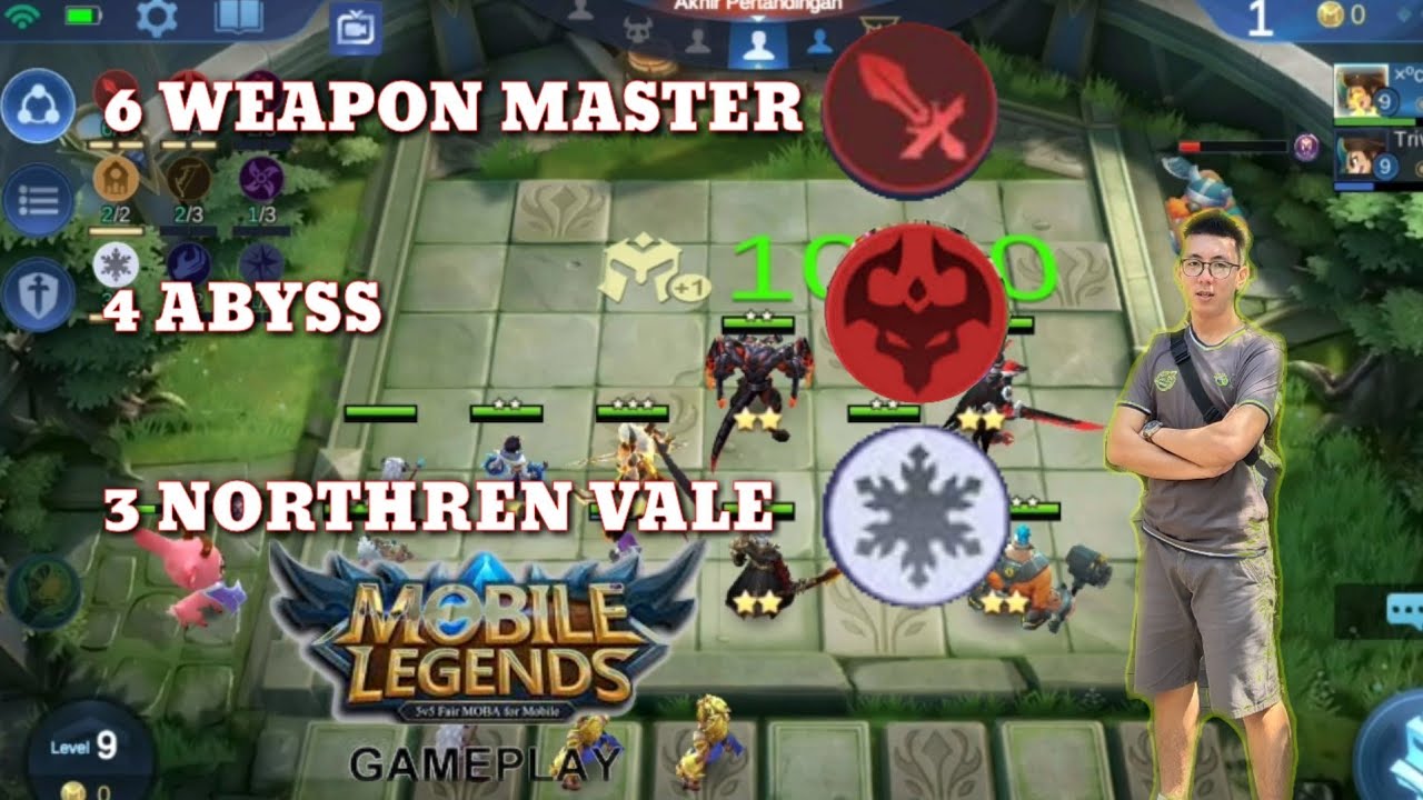 COMBO 6 WEAPON MASTER 4 ABYSS 3 NORTHREN VALE #mlbb #magicchess # ...
