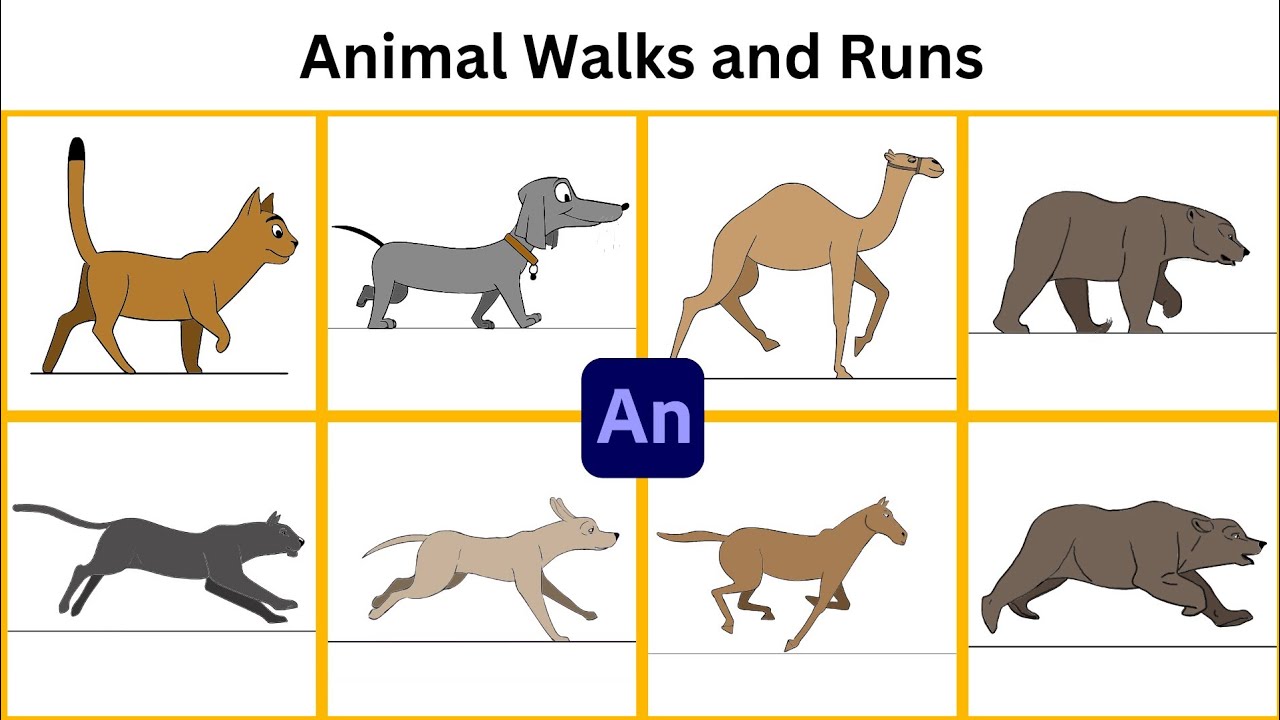 Learn to animate animal attitude walks & runs with Adobe Animate ...