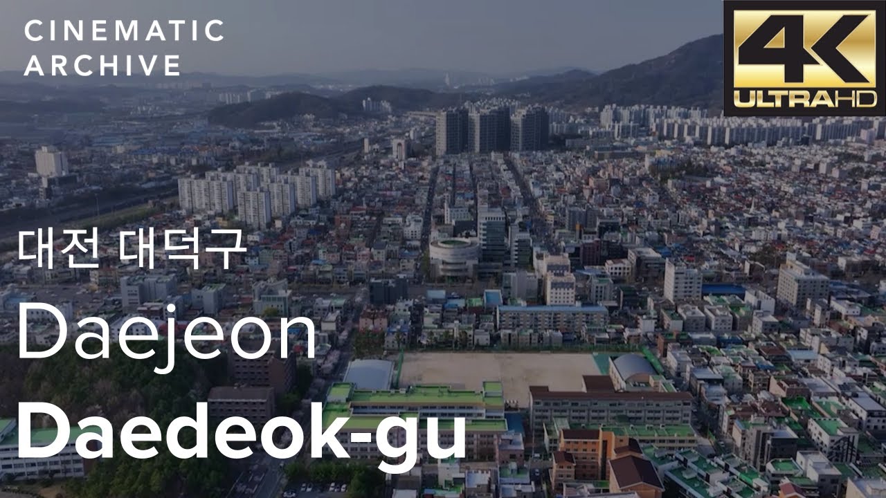 5K 고화질 드론으로 대전 대덕구 일대 낮은 항공뷰 느낌으로 보기 / 5K Drone at Korea, Daejeon ...