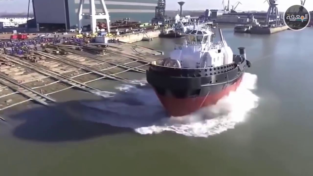 Launching of ship - YouTube