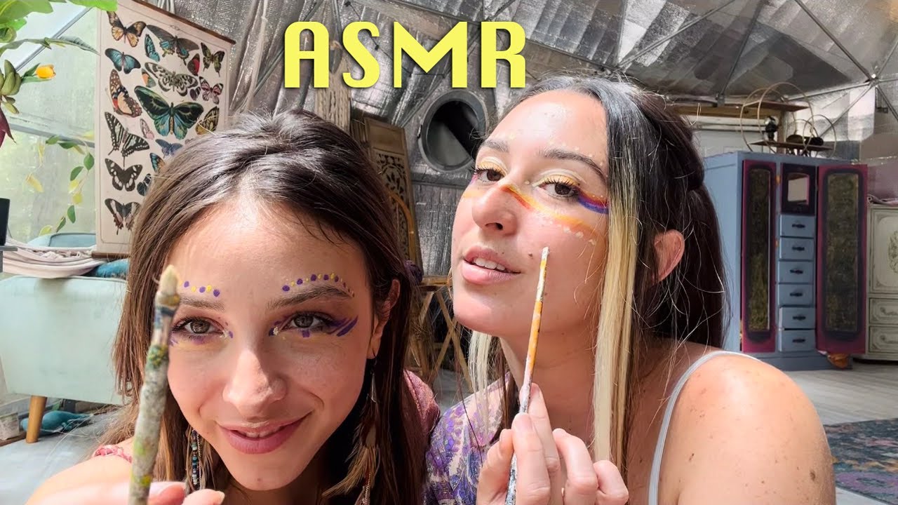 ASMR with my best friend pt.2 🎨 face paint, whispering, personal ...