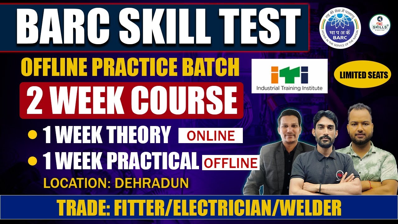 BARC 2023 Skill Test Offline batch | Fitter/Welder/ Electrician Skill ...