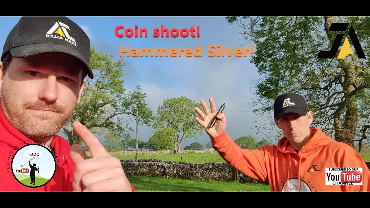 Metal detecting uk coin shoot and a Silver hammered coin! # ...