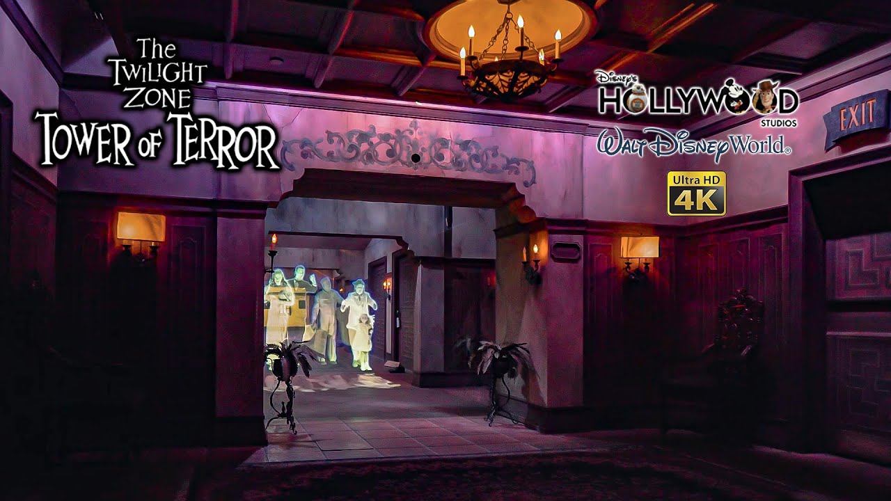 The Twilight Zone Tower of Terror On Ride Low Light Ultra HD 4K POV ...