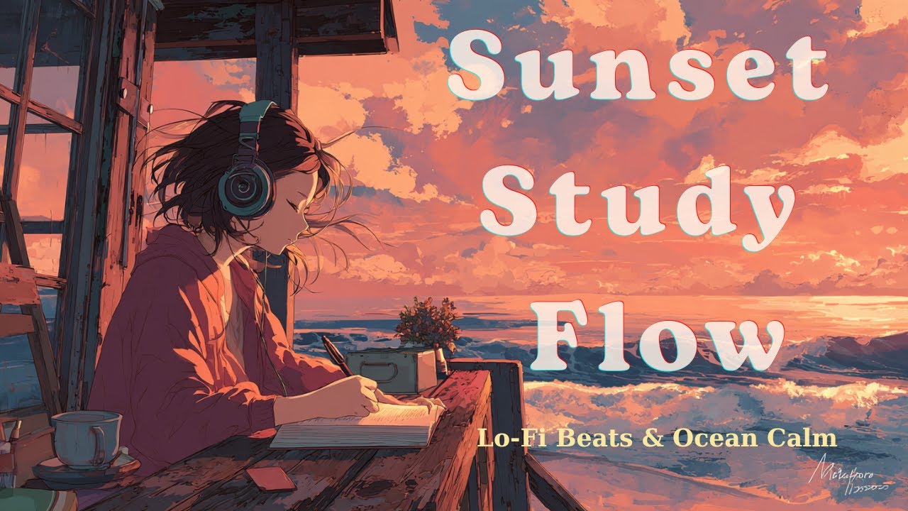 Study Music ver.21 | 1 Hour Lo-Fi Beats & Sunset Ocean Ambience for ...