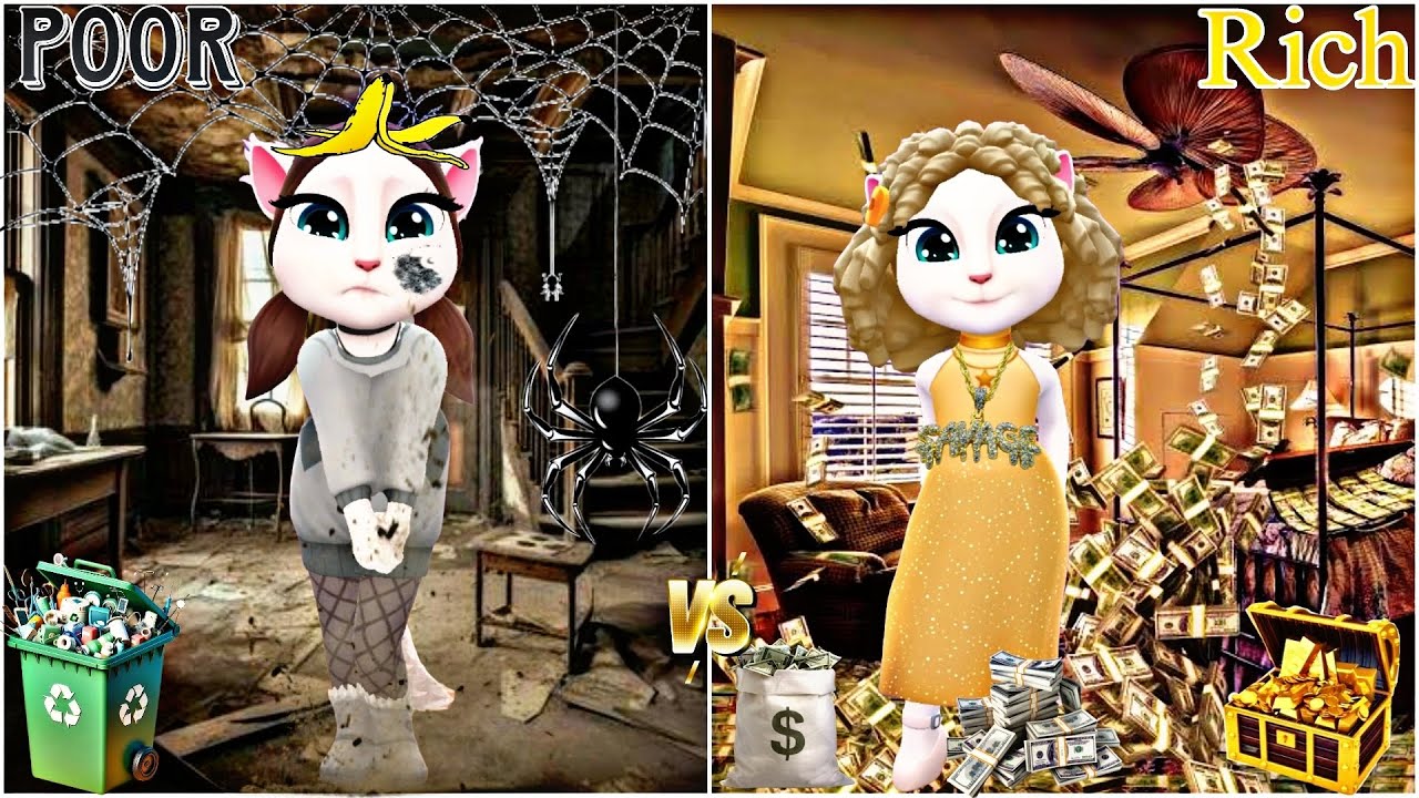 My talking Angela 2 | Rich Angela VS Poor Angela | cosplay - YouTube