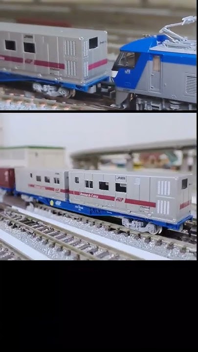 1 JR貨物 コキ104 リサーチキャビン+Z30A/30A+Z54A EF210牽引 JR FREIGHT EF210-100 + KOKI104 Research Cabin ＃train ...
