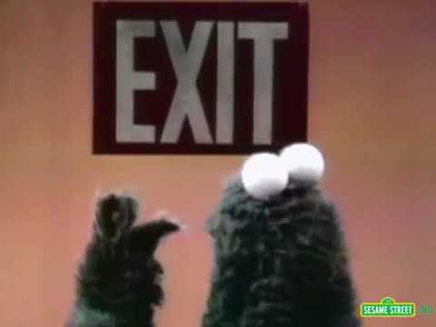 Cookie Monster and the EXIT sign - YouTube