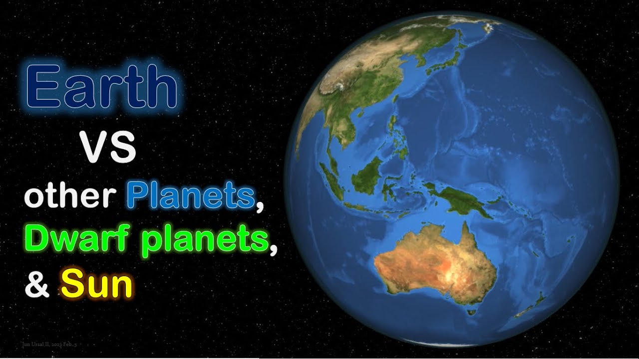 Earth VS other Planets, Dwarf Planets & Sun - YouTube