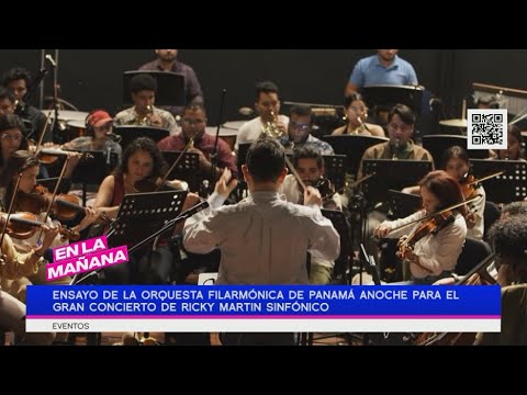 Ensayo de la orquesta filarmónica de Panamá para el concierto de Ricky ...