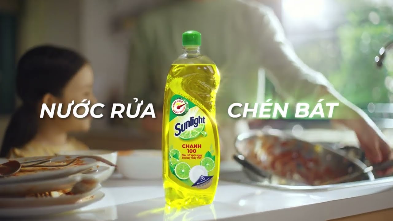 Nước rửa chén Sunlight Chanh 100 - Sạch nhanh, Xả bọt nhanh, để bạn ...