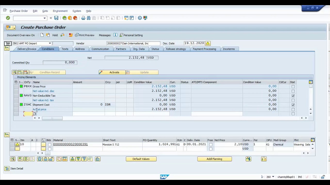 ME21N PO Import - YouTube