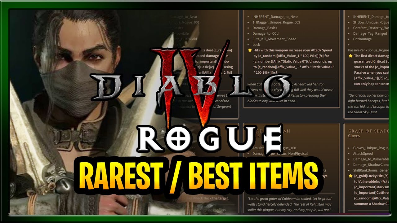 Diablo 4 Best And Rarest Items in Game Diablo 4 UNIQUES Part 3 ALL ...