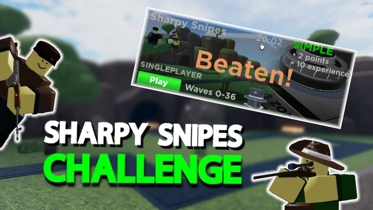 SHARPY SNIPES Challenge Tutorial | Tower Blitz (ROBLOX) - YouTube