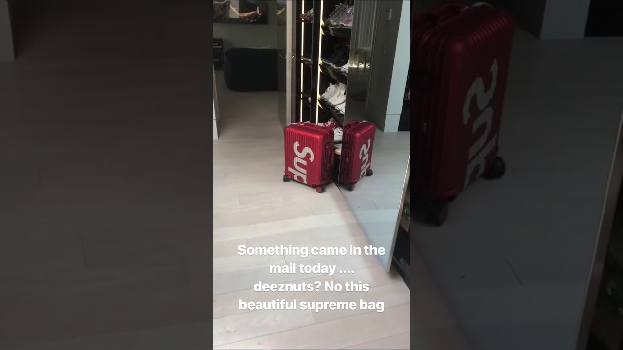 Justin Bieber shows his new Supreme Luggage bag on Instagram Story ...