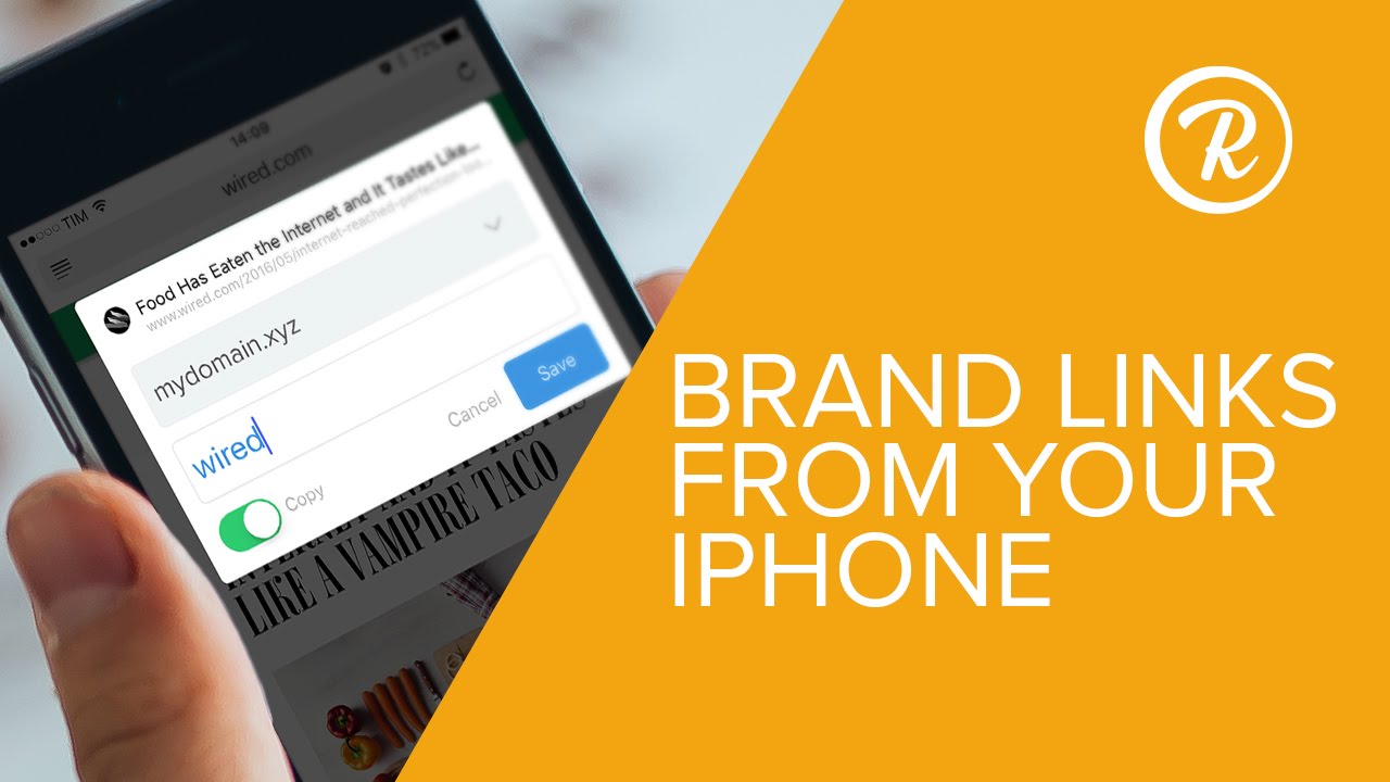 Branded Short Link from any app on iPhone [Tutorial] - YouTube