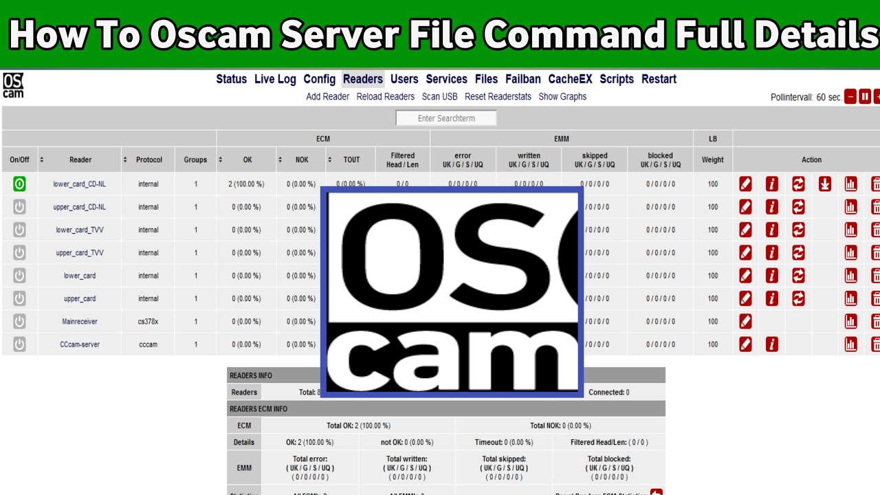 Oscam File Commads Oscan New Verison Oscam conf oscam panel Setup Free ...