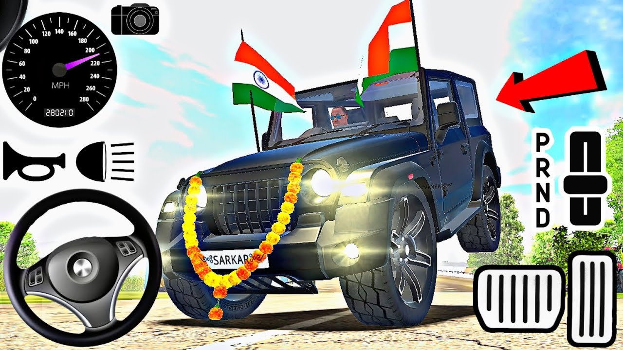 DRIVING THE REAL INDIAN🇮🇳OFF-RODER 4X4 MAHINDRA BLACK THAR🤯DOLLOR SONG ...