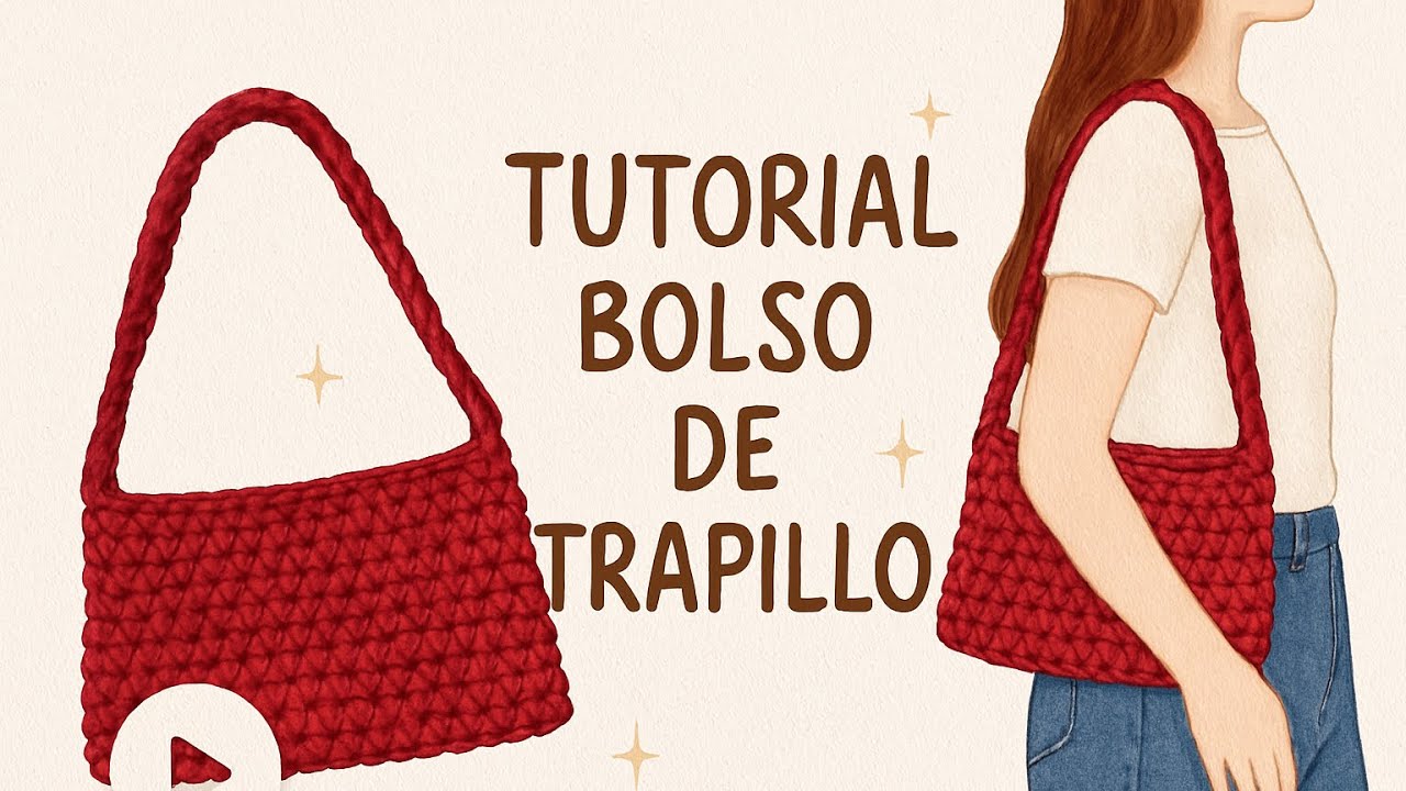 TUTORÍAL BOLSO DE TRAPILLO SUPER FÁCIL | MOONLUN CROCHET - YouTube