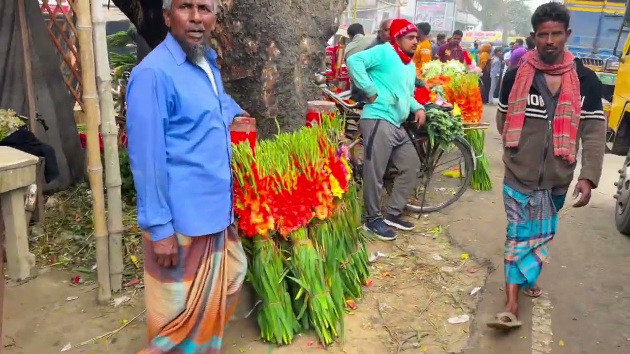 Bangladesh's largest flower market । Jessore ।Godkhali । 4k video - YouTube