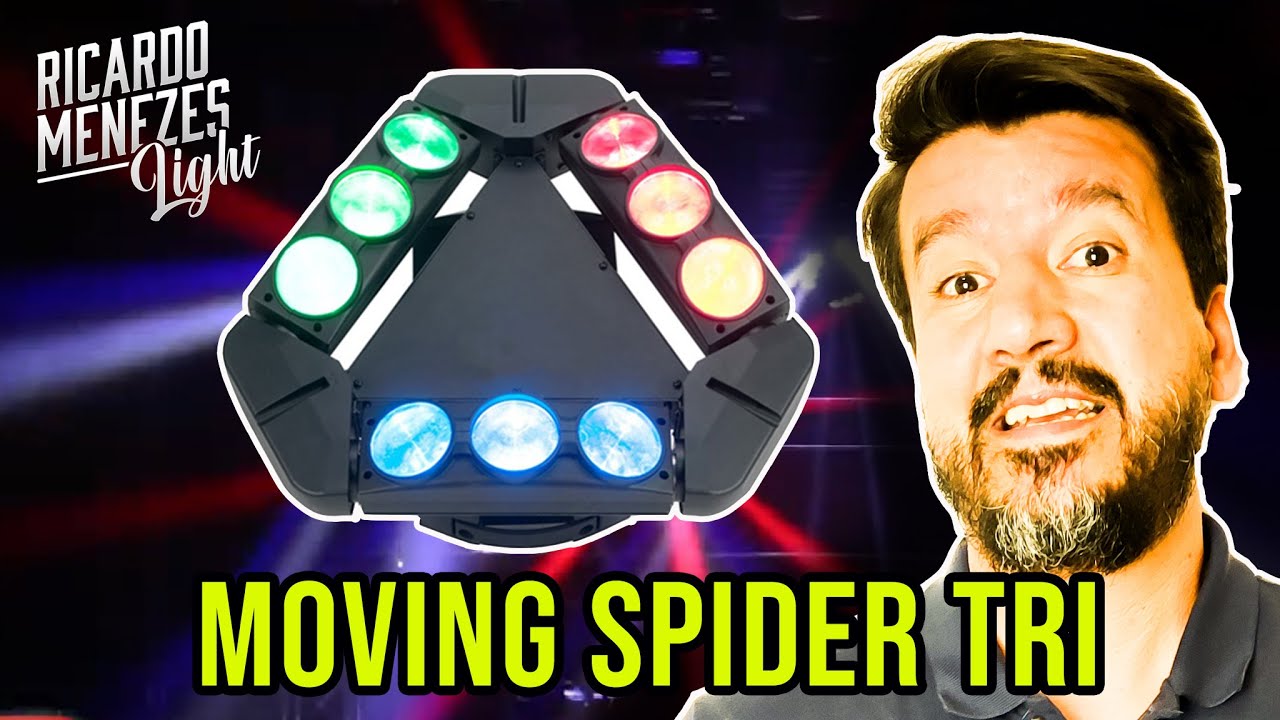 Mini Moving Spider 9 Leds !! #iluminação #movingspider - YouTube